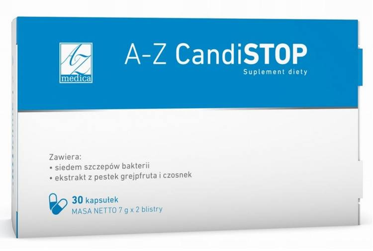 A-Z CANDISTOP NA DROŻDŻAKI CANDIDA GRZYBICĘ 30 kap | Ekopteka.pl